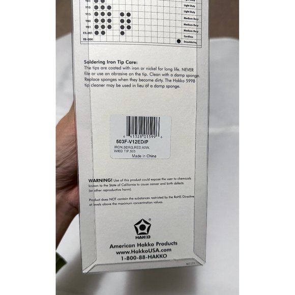 Hakko | Office | New Hakko 53f V2edp Red Soldering Iron 60w With Ed Tip Flathead Stand | Poshmark